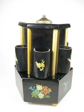 unbranded | Accents | Vintage Reuge Style Hand Painted Wooden Musical ...